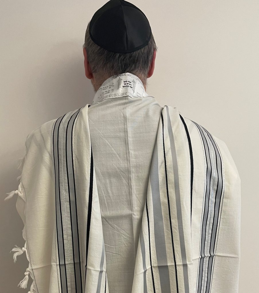 Talith Gadol Gris et Argent - Bazar Suzanne