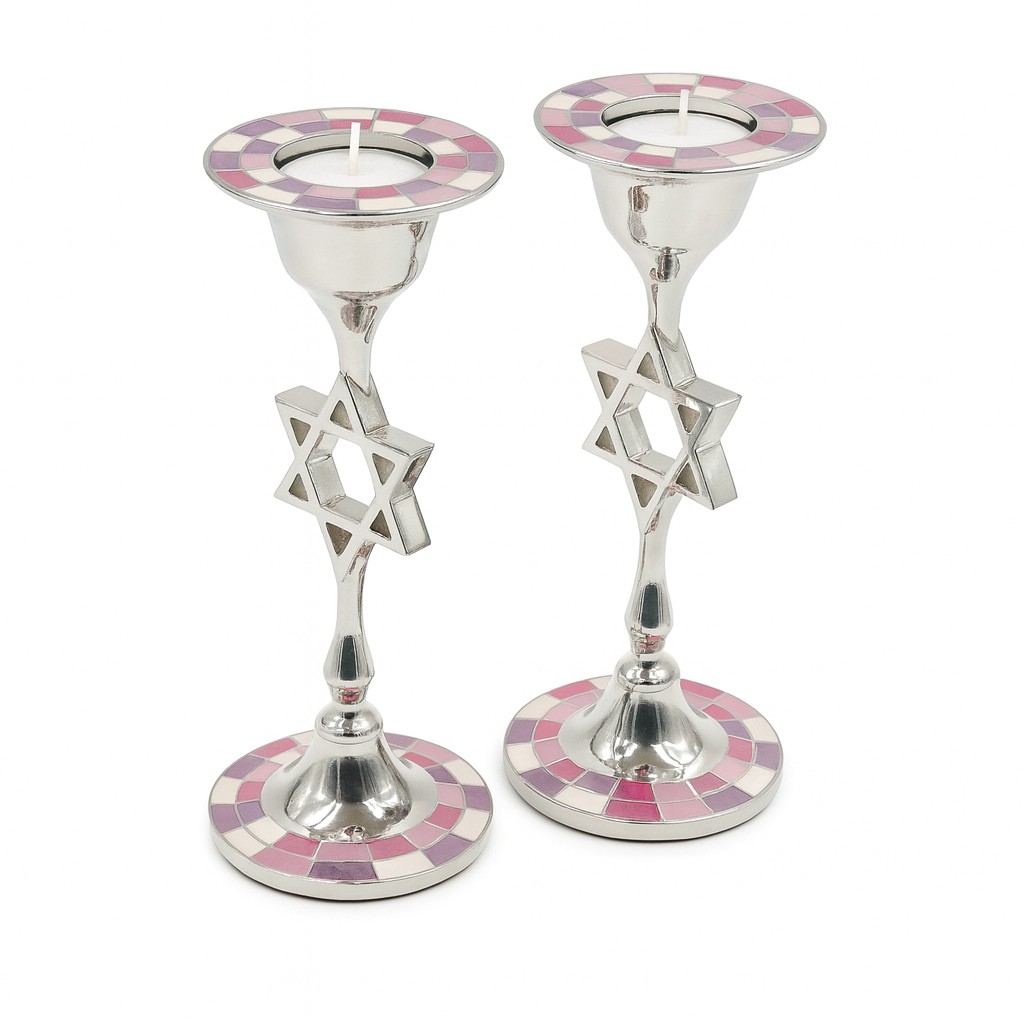 Bougeoir de Shabbat Maguen David - Bazar Suzanne